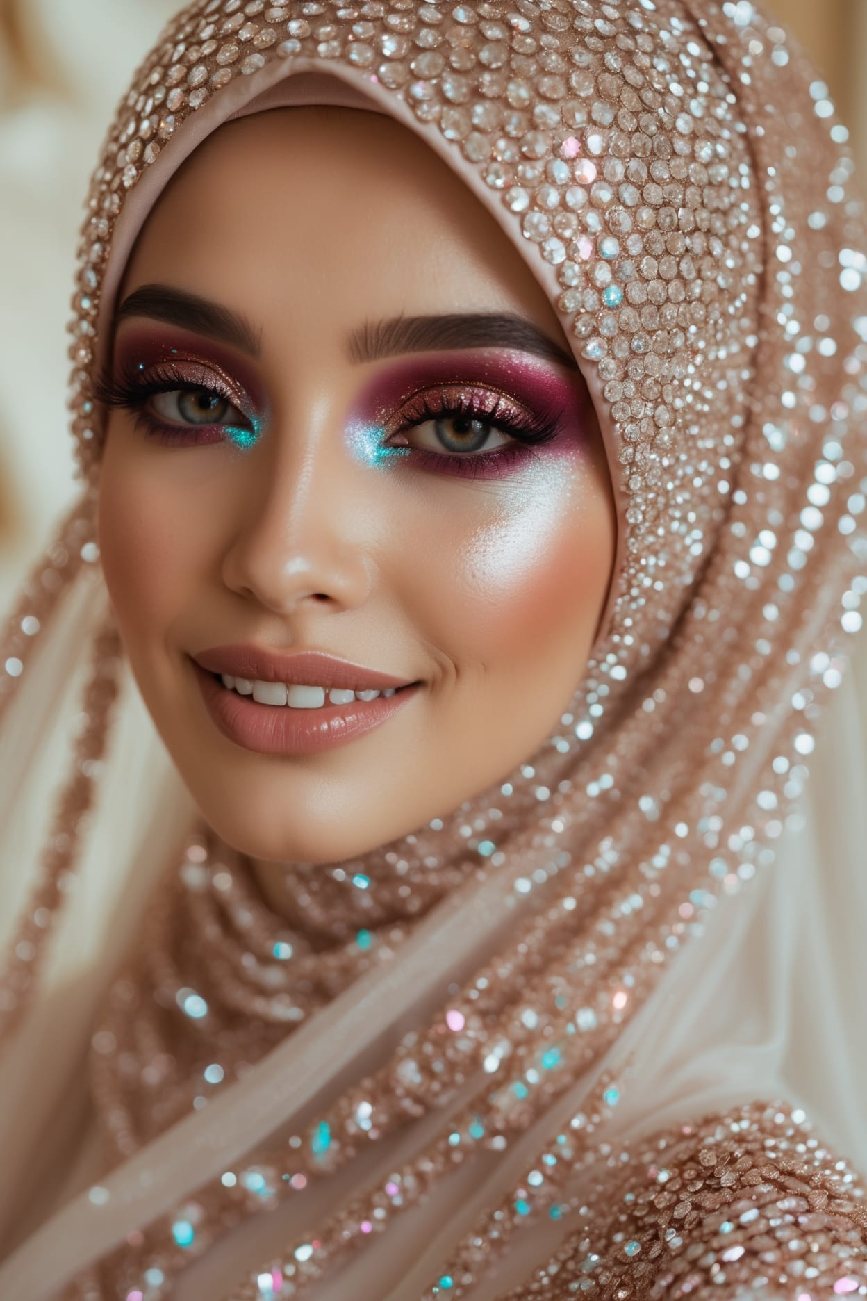 15 Gorgeous Hijabi Bridal Styles - shahenabeauty.com